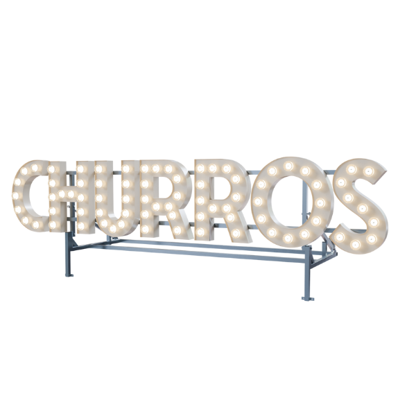 'CHURROS' Marquee Bulb Mounted Top Sign – GHST KTCHN